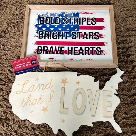 Holiday | Nwt Patriotic Signs | Poshmark